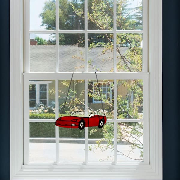 River of Goods Convertible Car Stained Glass Window Panel 21121 - The ...