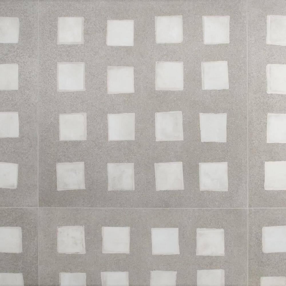 Ivy Hill Tile Vessira Deco Gray 35 in. x 35 in. Concrete Look Semi ...