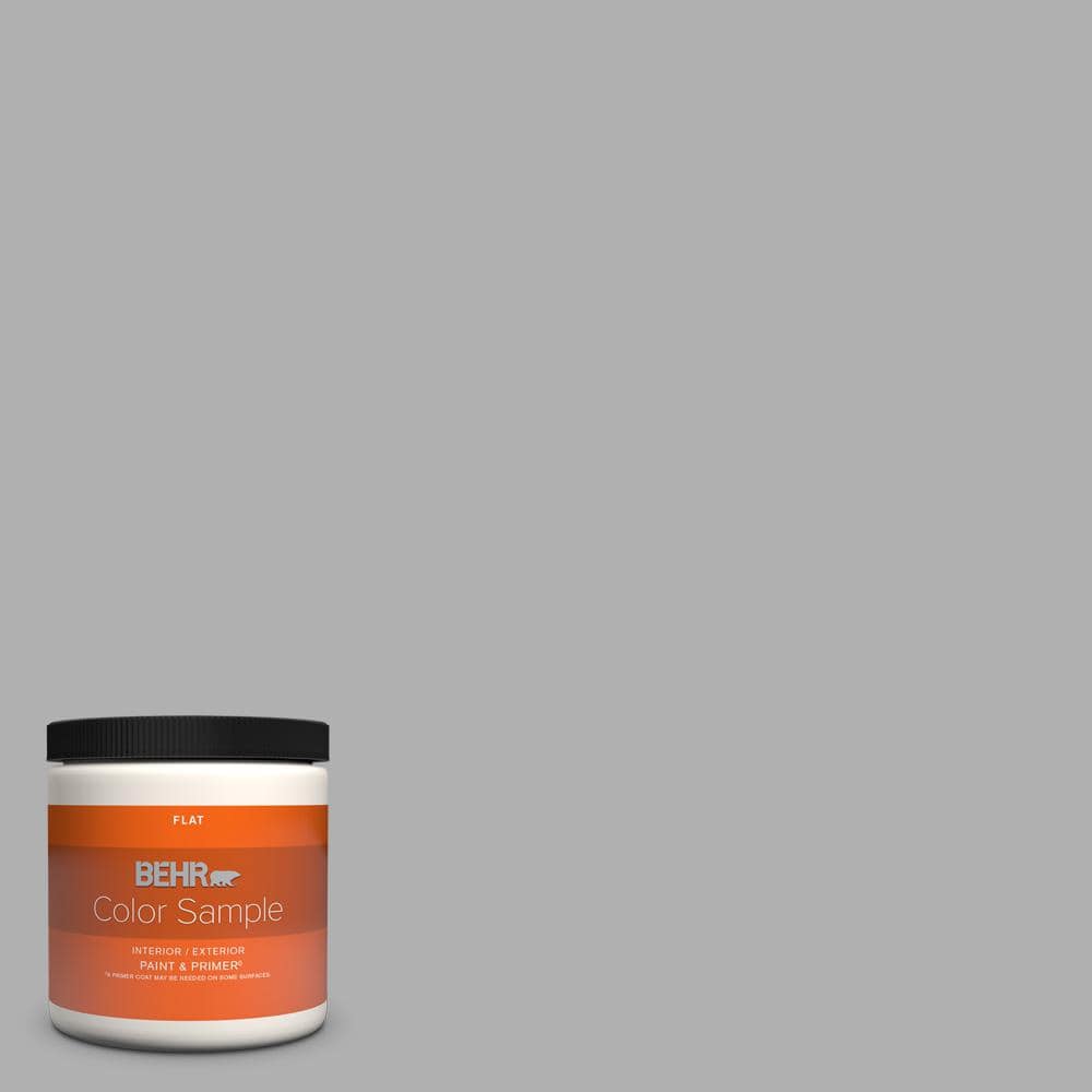BEHR PREMIUM PLUS 8 oz. #780F-4 Sparrow Flat Interior/Exterior Paint ...