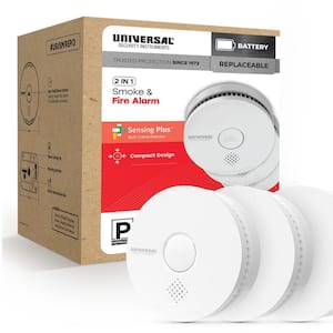 Universal Security Instruments 10-Year Battery Powered Mini Smoke and Fire Detector with ...