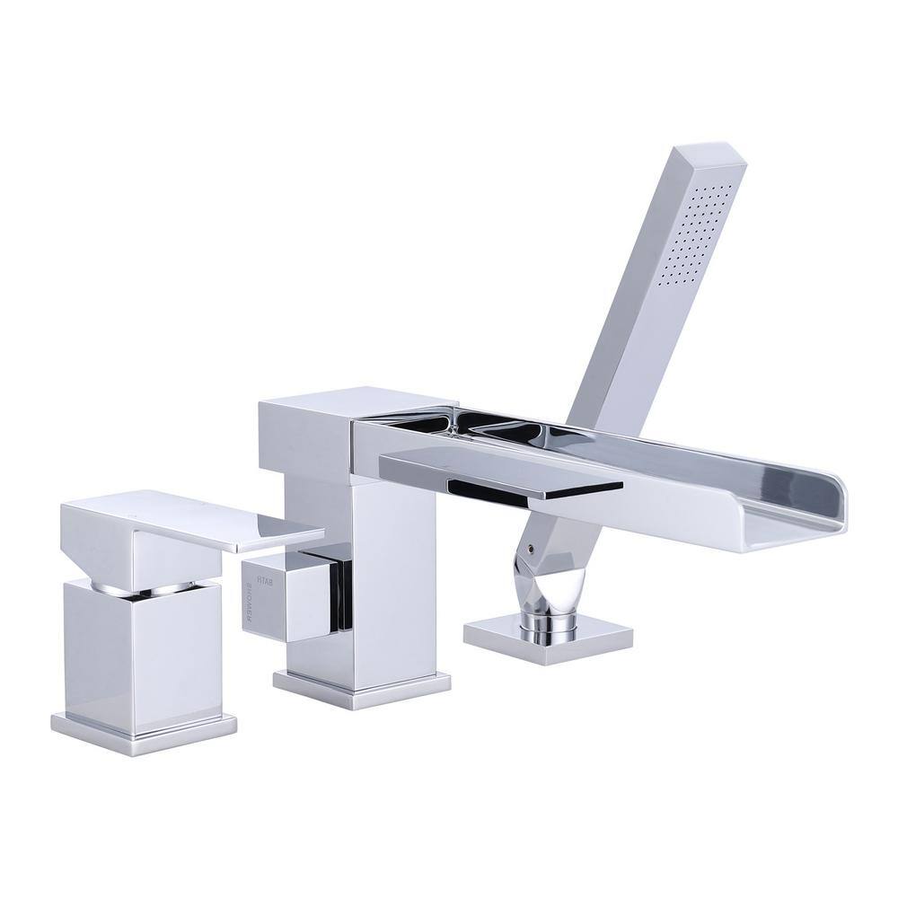 ARCORA Square Waterfall Single Handle 1-Spray Patterns Tub and Shower ...