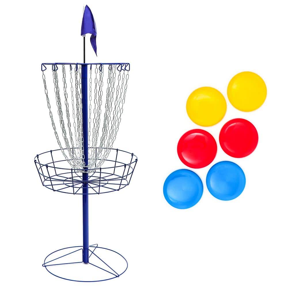 Trademark Innovations Disc Golf Frisbee Outdoor Game Set with Portable ...