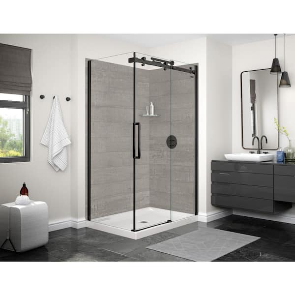 MAAX Utile 48 in. W x 32 in. D x 80 in. H Composite Direct-to-Stud Two ...