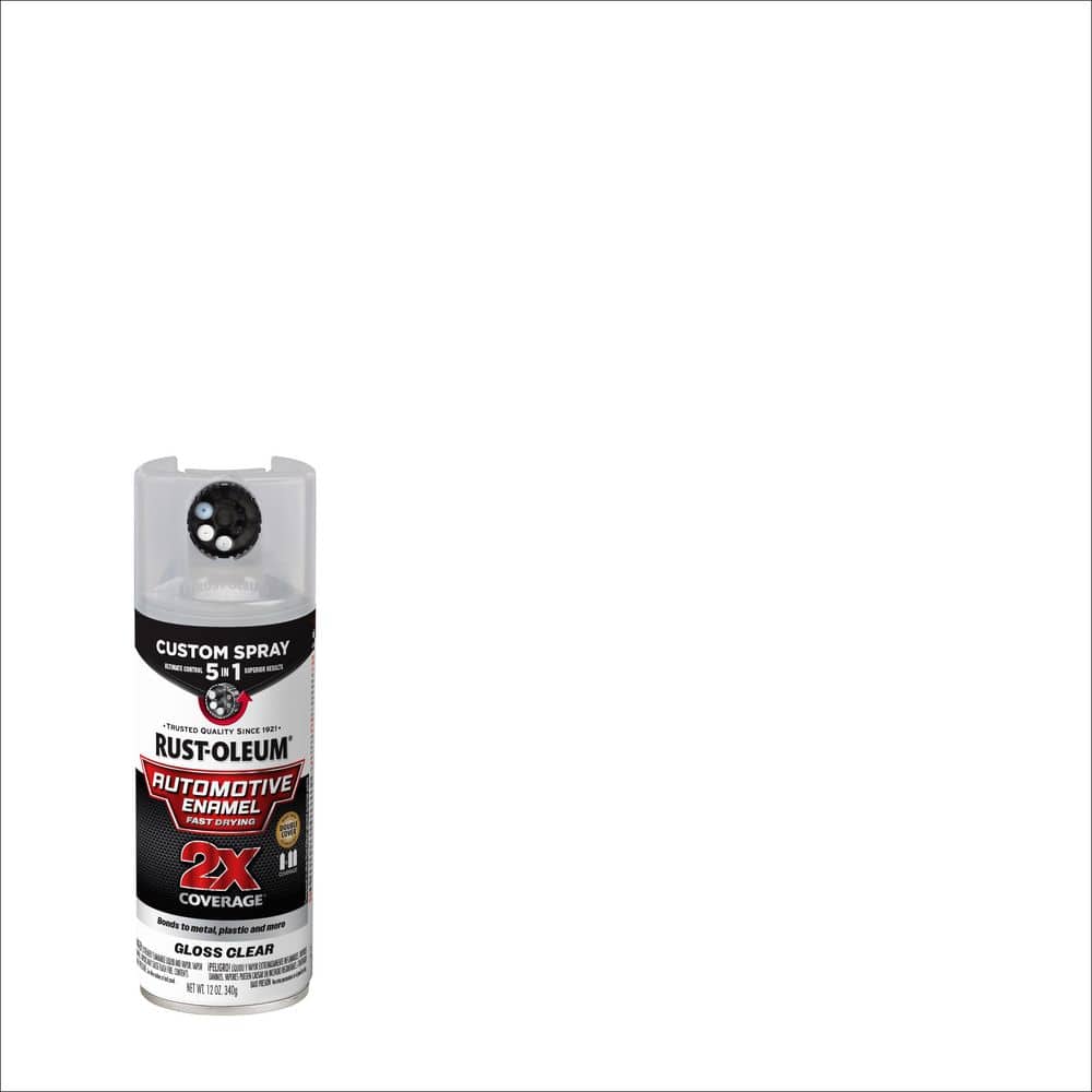 Rust-Oleum Automotive 12 oz. Acrylic Enamel 2x 5-in-1 Gloss Clear Spray ...
