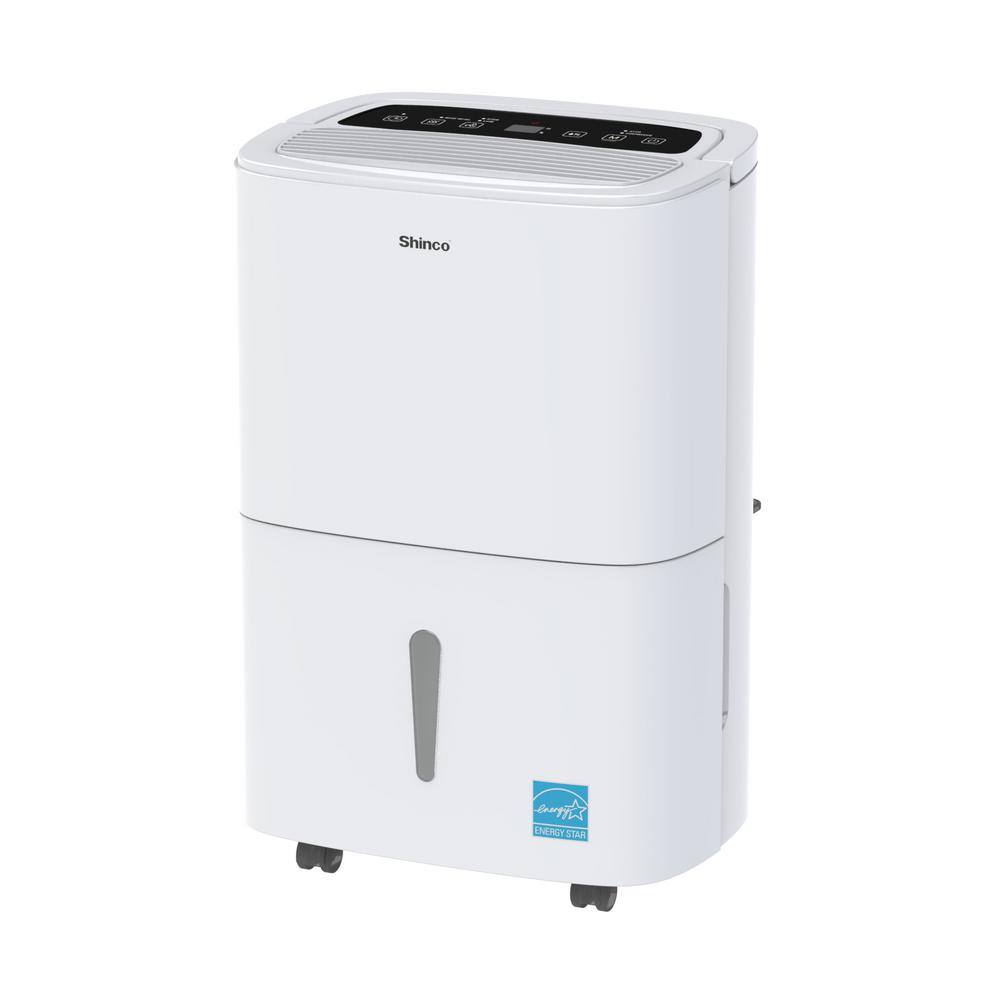 Elexnux 70 pt. 5,000 sq. ft. Dehumidifier in Whites with Pump, Quietly ...