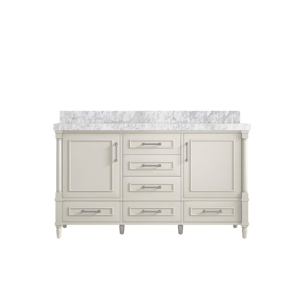 Willow Collections Hudson 60 in. Single Sink Freestanding Alabaster ...