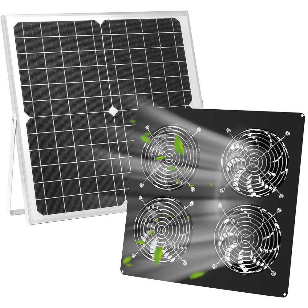 phyfalip 25 W Solar Powered Fan Kit for Home and Outdoor Use Efficient ...