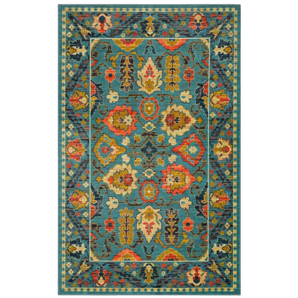 Mohawk Home Gwyneth Blue 10 ft. x 14 ft. Oriental Area Rug 057501 - The ...