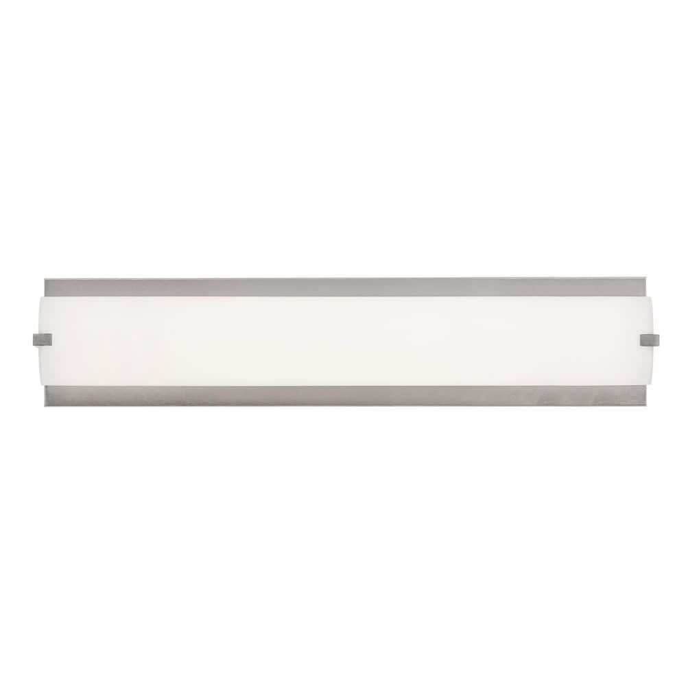 AFX Axel 48 in. 1-Light Satin Nickel LED Vanity Light Bar with White ...