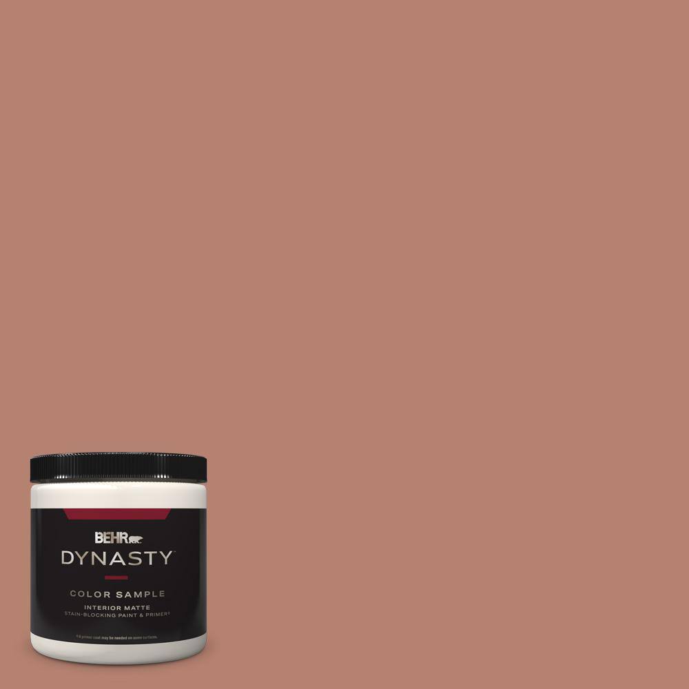 BEHR DYNASTY 8 oz. #S180-5 Auburn Glaze One-Coat Hide Matte Stain-Blocking Interior/Exterior ...