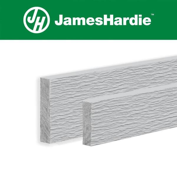 James Hardie Hardie Trim HZ 0.75 in. x 7.25 in. x 12 ft. Primed Rustic ...