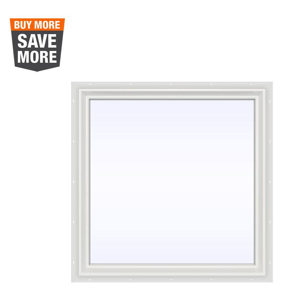 JELD-WEN 35.5 in. x 35.5 in. V-2500 Series White Vinyl Picture Window w ...