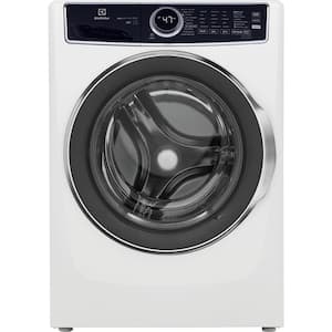 LG 4.5 Cu. Ft. Ultra Large Front Load Washer in White with AI Wash and ...