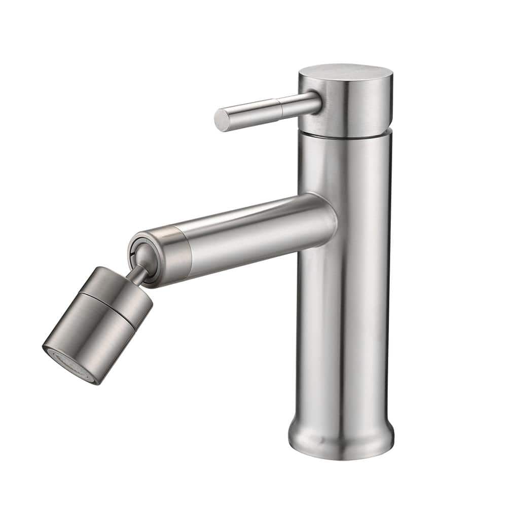Fapully Single Hole Single-Handle 1.2 GPM Bathroom Fauce with Spray and ...