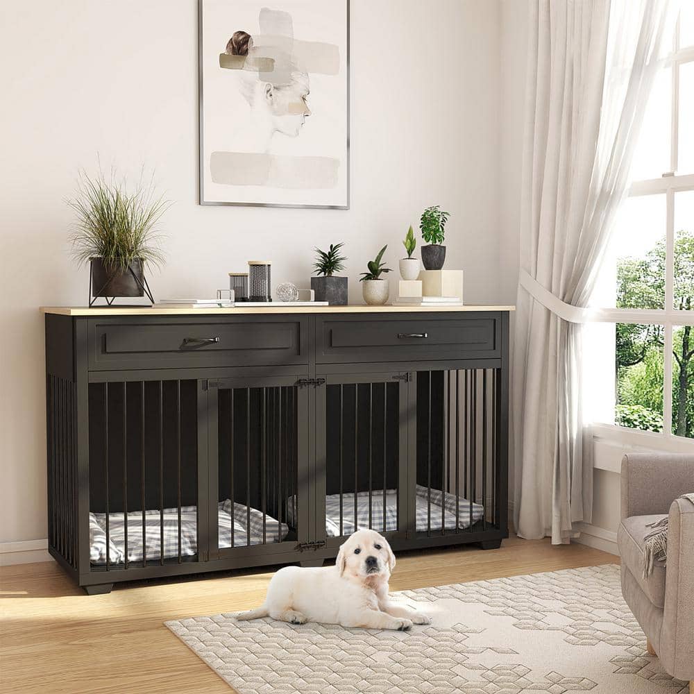 FUFU&GAGA XL Dog Crates for Extra Large Dogs, Black Large Furniture ...