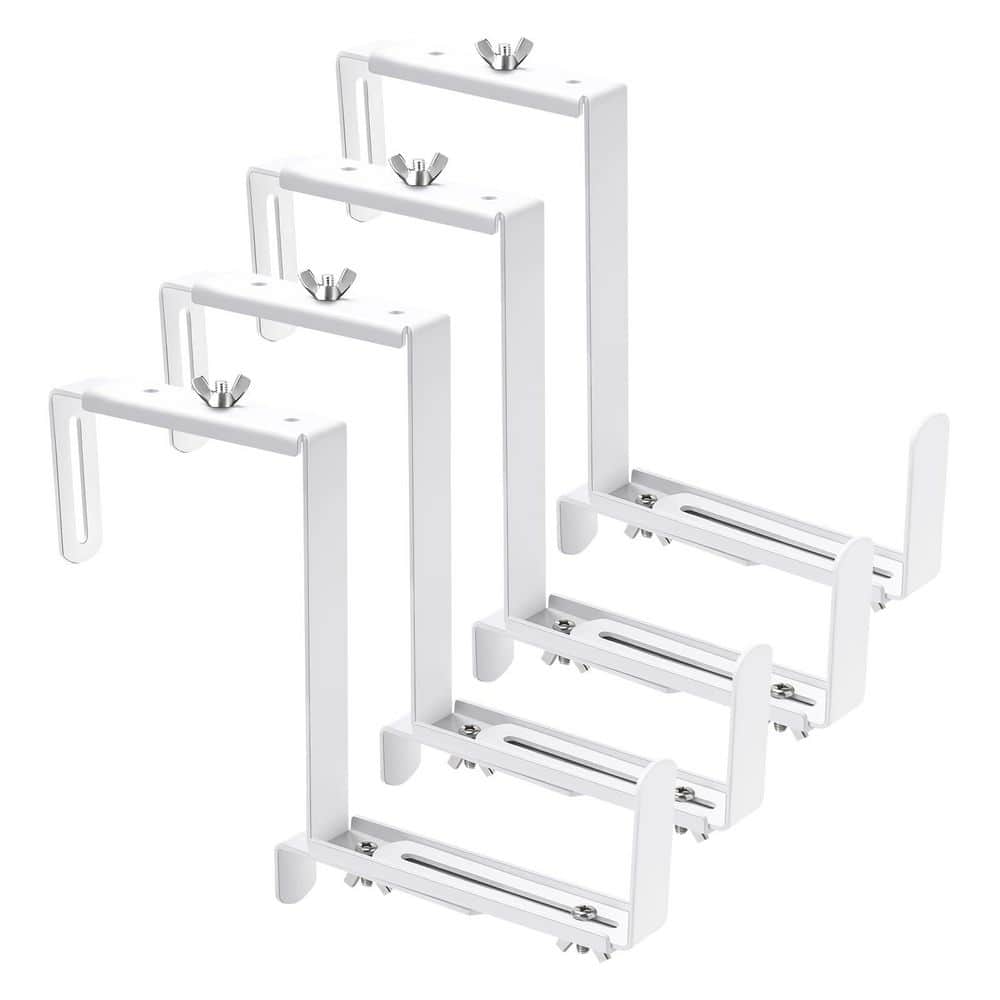 Adjustable Metal Planter Box Brackets, Heavy Duty Flower Box Holders ...