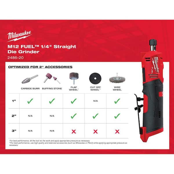 Milwaukee M12 FUEL 12V Lithium-Ion Brushless Cordless 1/4 in. Straight ...