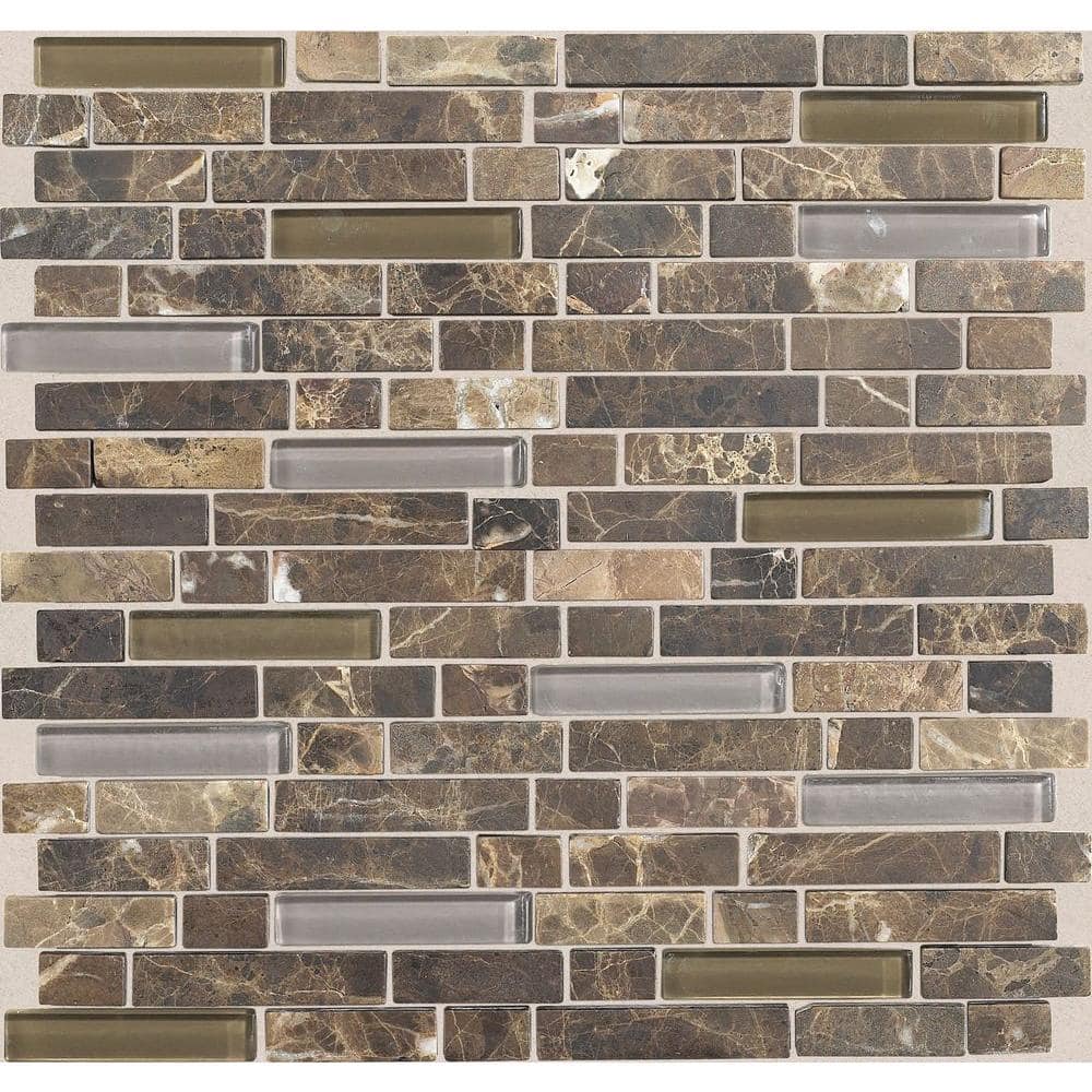 Daltile Stone Radiance Wisteria 11-3/4 in. x 12-1/2 in. x 8 mm Glass ...