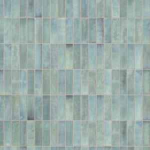 Giorbello Spanish Amaris Teal 12 in. x 24 in. Glazed Porcelain Wall ...