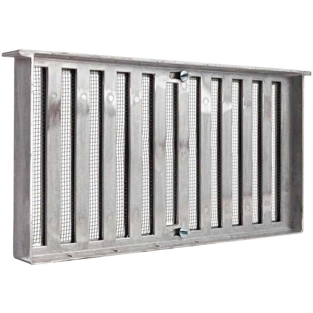 Master Flow 16 in. x 8 in. Die-Cast Aluminum Grate Style Foundation ...