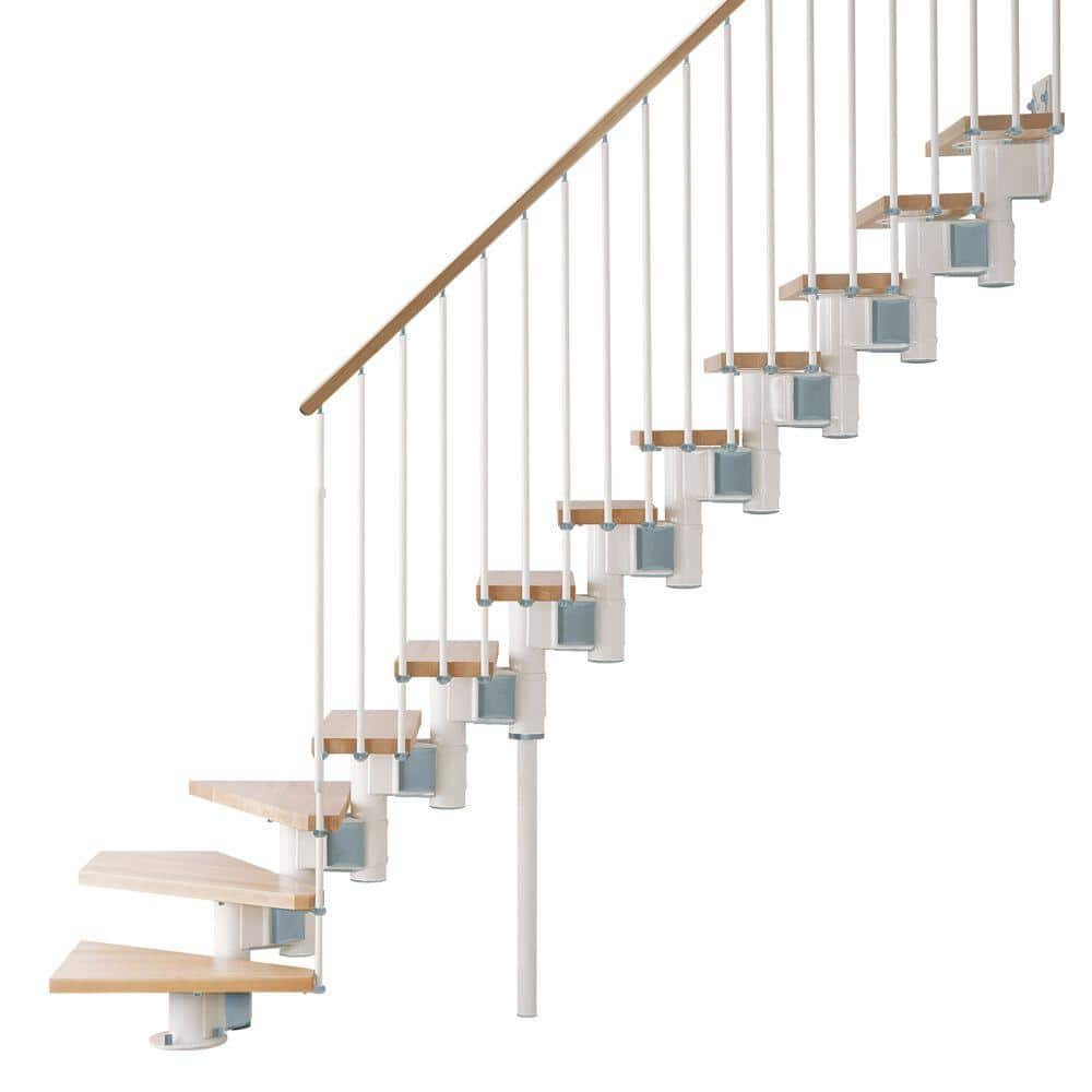 Arke Kompact 29 in. White Modular Staircase "L" Kit K35002 - The Home Depot