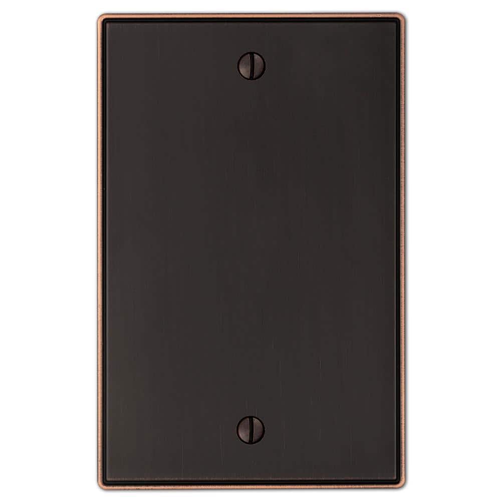 AMERELLE Ansley 1 Gang Blank Metal Wall Plate - Aged Bronze 70BDB - The ...