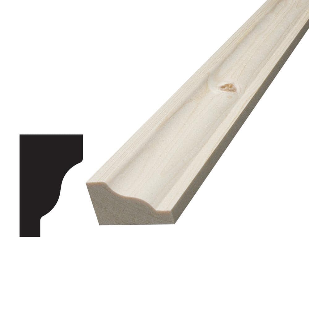Alexandria Moulding 3/4 in. D x 1-1/4 in. W x 96 in. L Knotty Pine Wood ...