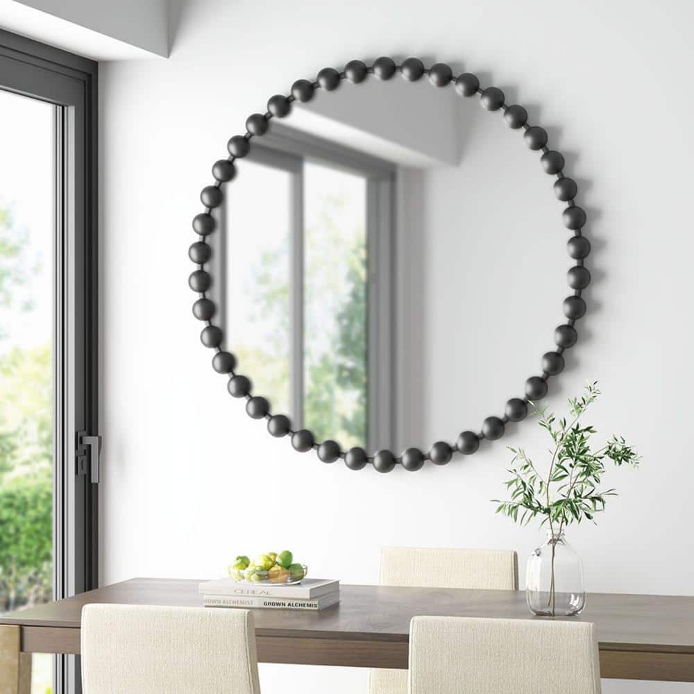 Miscool Anky 36 in. W x 36 in. H Iron Framed Round Decorative Accent ...