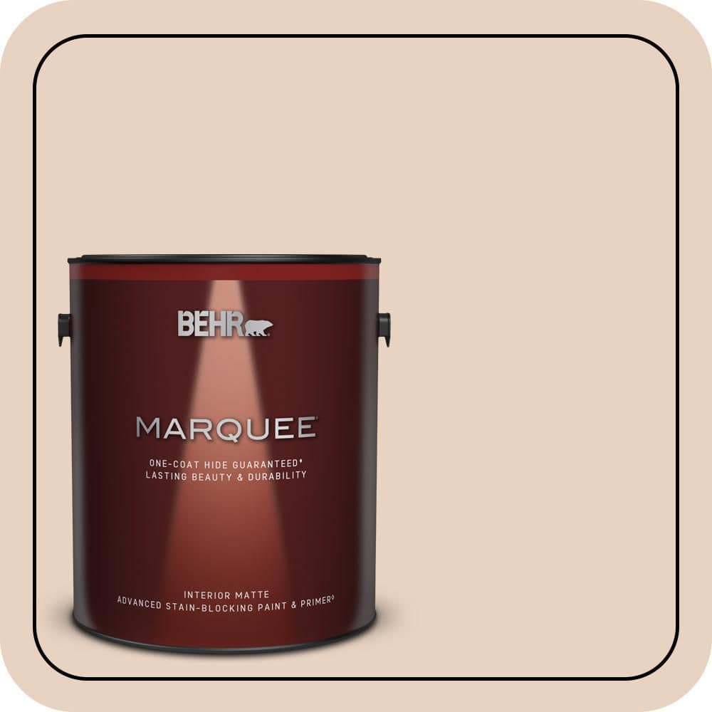 BEHR MARQUEE 1 gal. #S200-1 Conch Shell Matte Interior Paint & Primer ...