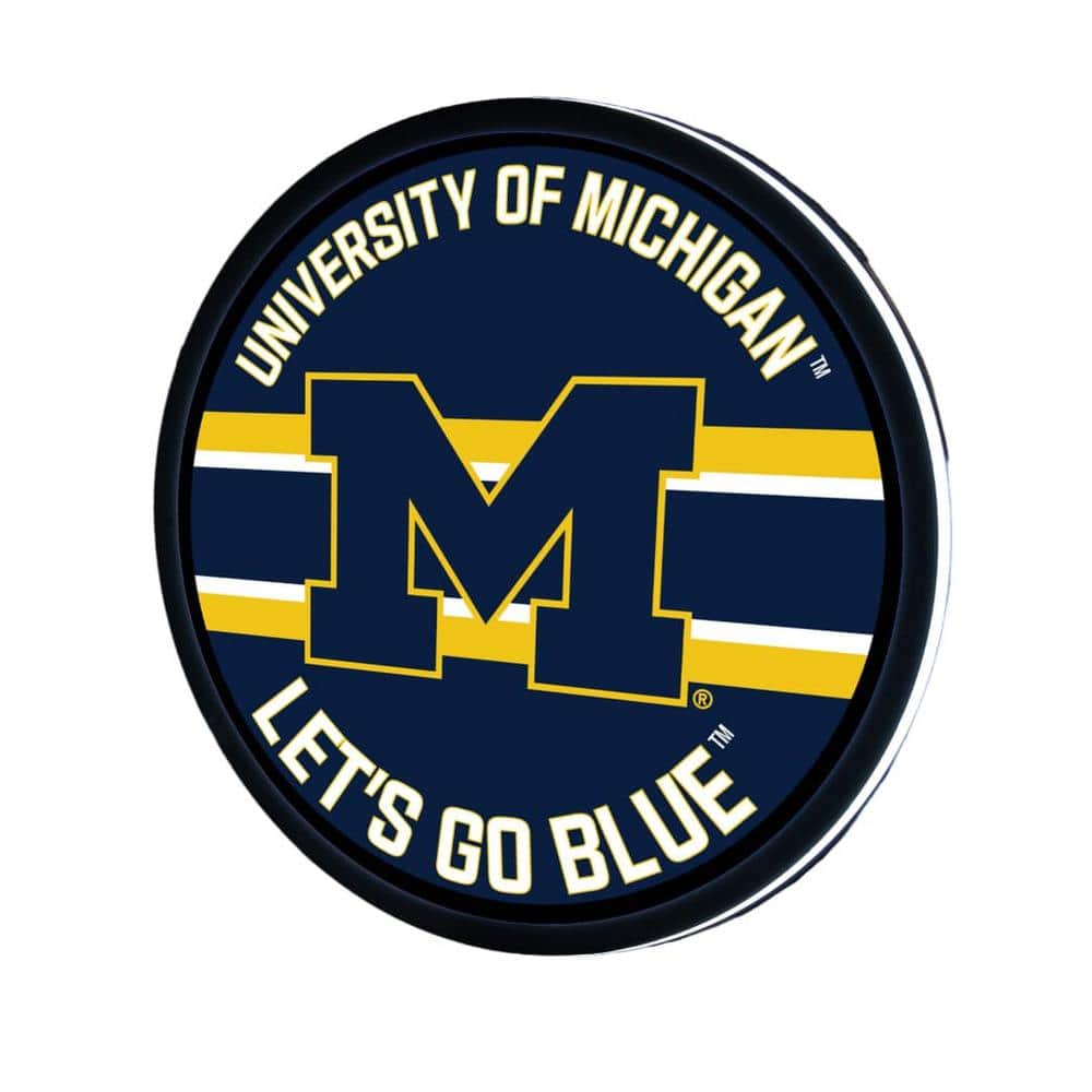 Evergreen University of Michigan 15 in. Round Plug-in LED Lighted Sign ...