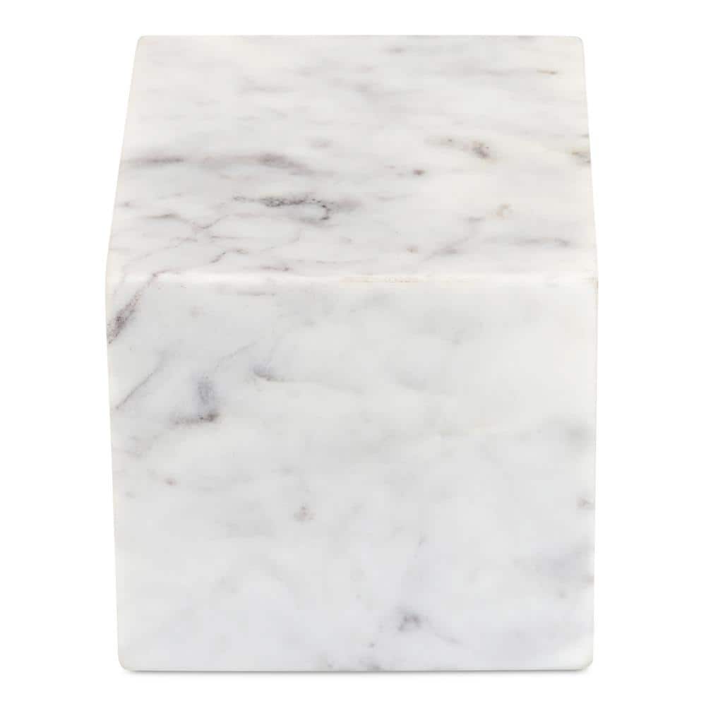 NADAAL STUDIOS Ysabel White 3.5 in. x 3.5 in. Square Purple Marble ...