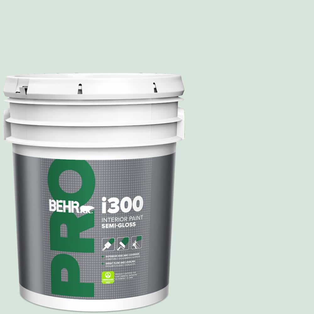 BEHR PRO 5 gal. #S420-1 New Day Semi-Gloss Interior Paint PR37005 - The ...