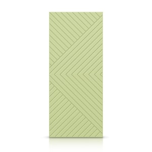 CALHOME 24 in. x 84 in. Hollow Core Sage Green Painted Composite MDF ...