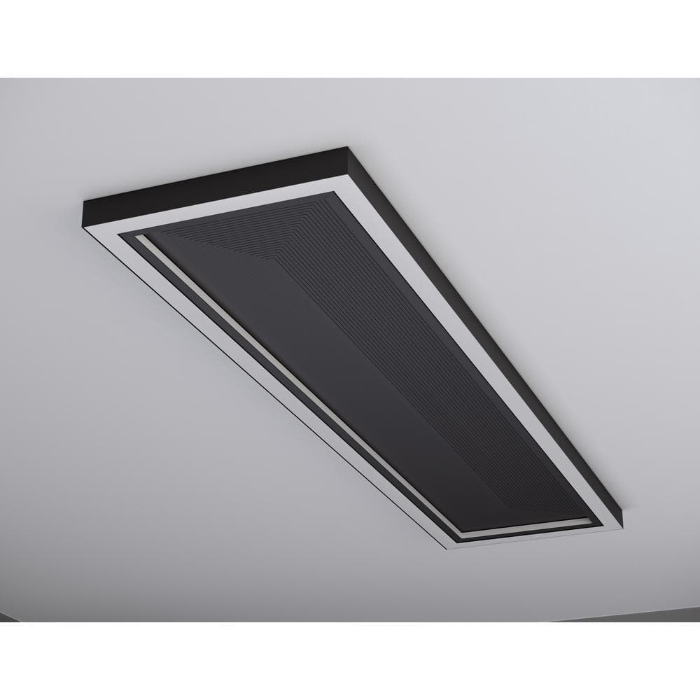 Commercial Electric 48 in. x 10 in. Low Profile Flat Panel Black ...