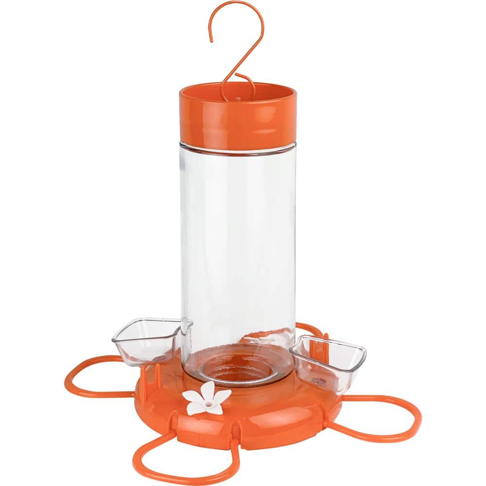 Nature's Way Orange Blossom Glass Oriole Feeder with Jelly Attachments ...