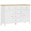 HOMCOM White Modern Sideboard with Drawers, Buffet Cabinet with Storage ...