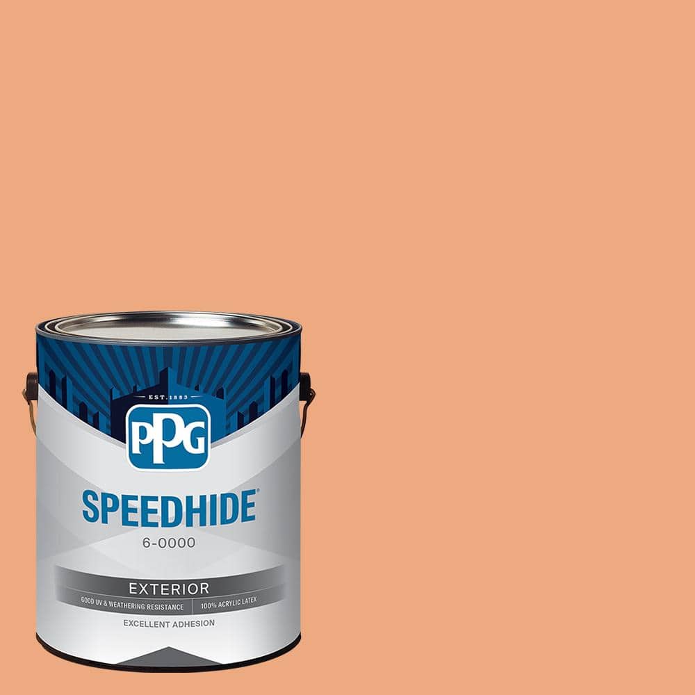 SPEEDHIDE 1 gal. PPG1198-4 Orange Liqueur Flat Exterior Paint PPG1198 ...