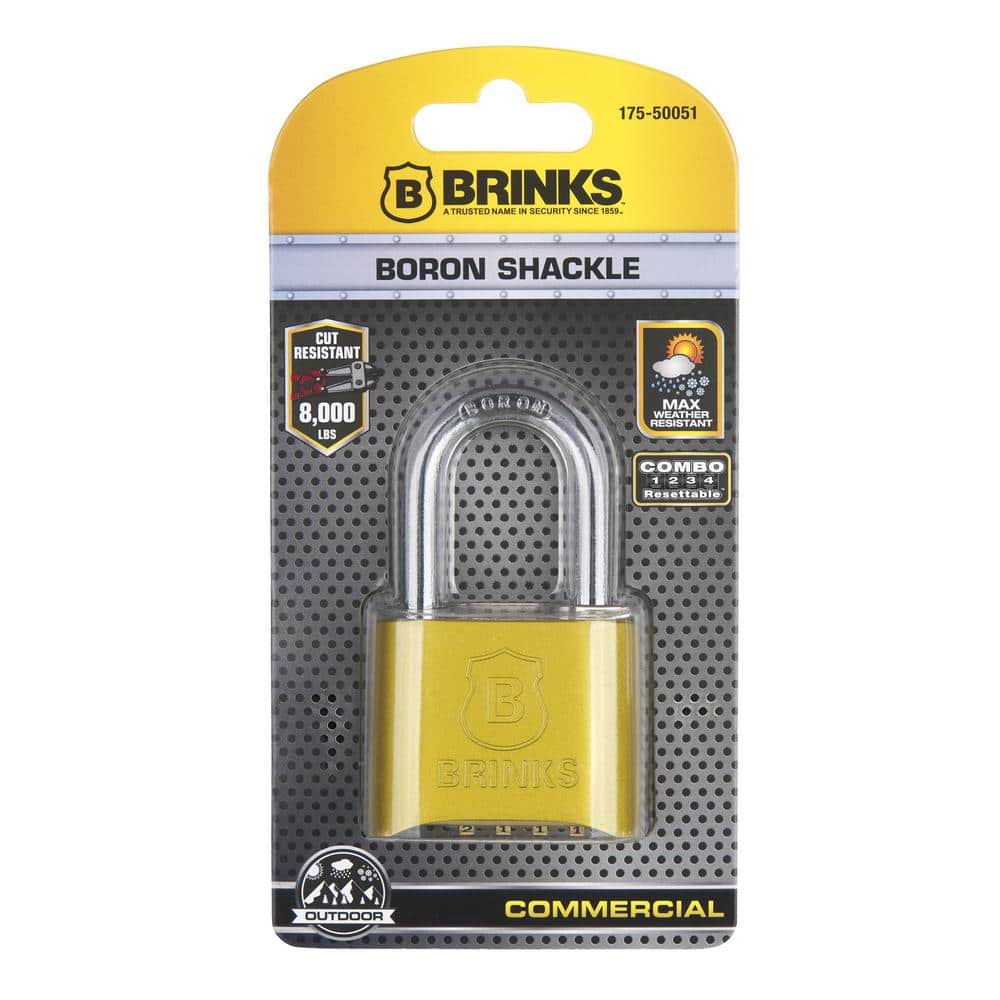 Brinks 1-1/2in. (50mm) 4-Dial Resettable Combination Padlock 175-50051 ...