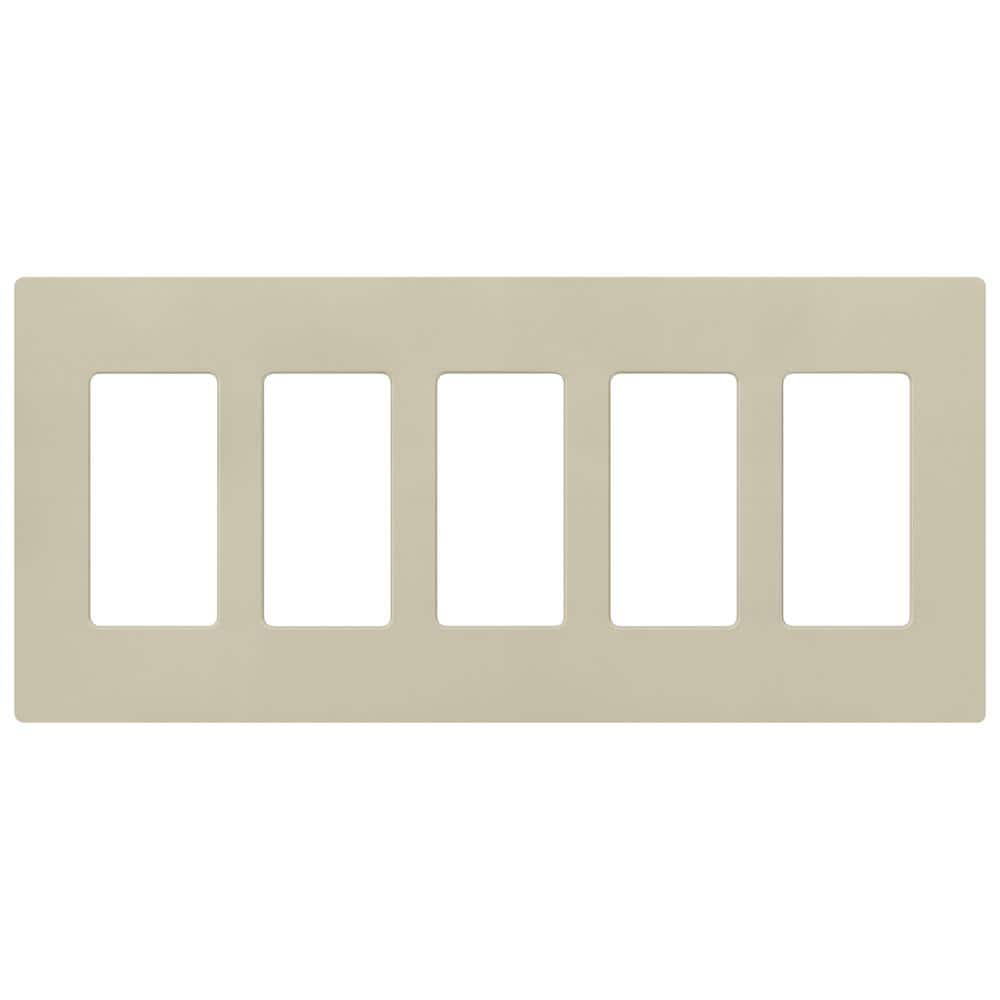 Lutron Claro 5 Gang Wall Plate for Decorator/Rocker Switches, Satin ...