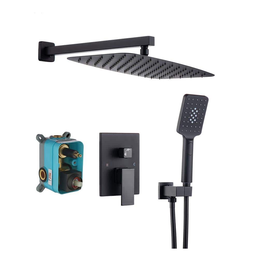 RAINLEX Oval Shower Head Single-Handle 1-Spray Pressure Balance Shower ...