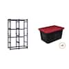 10-Tote Metal Storage Rack (50 in. W x 78 in. H x 24 in. D) and 27 Gal ...
