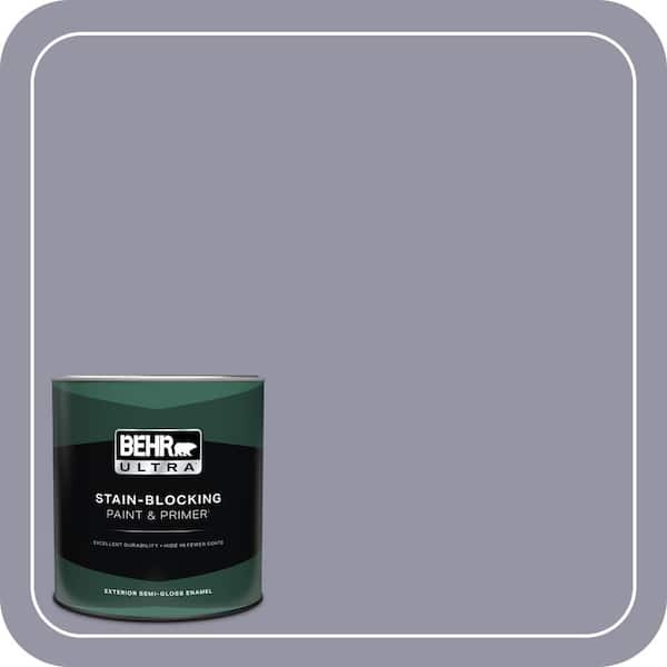 BEHR ULTRA 1 qt. #640F-5 Ash Violet Semi-Gloss Enamel Exterior Paint ...