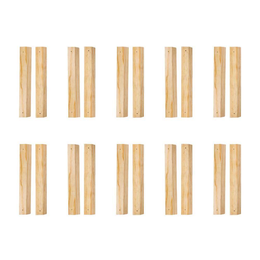 Walnut Hollow 1 in. x 2 in. x 12 in. Common Softwood Hanging Cleat Sets ...