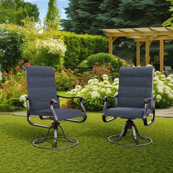 ELPOSUN Outdoor Dining Armchairs with Cushion-Gentle Rocking Motion And ...