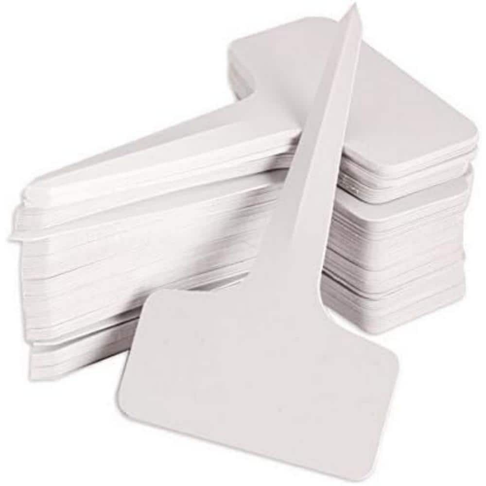 Dyiom 100-Pieces Plastic Plant T-type Tags Nursery Garden Labels ...