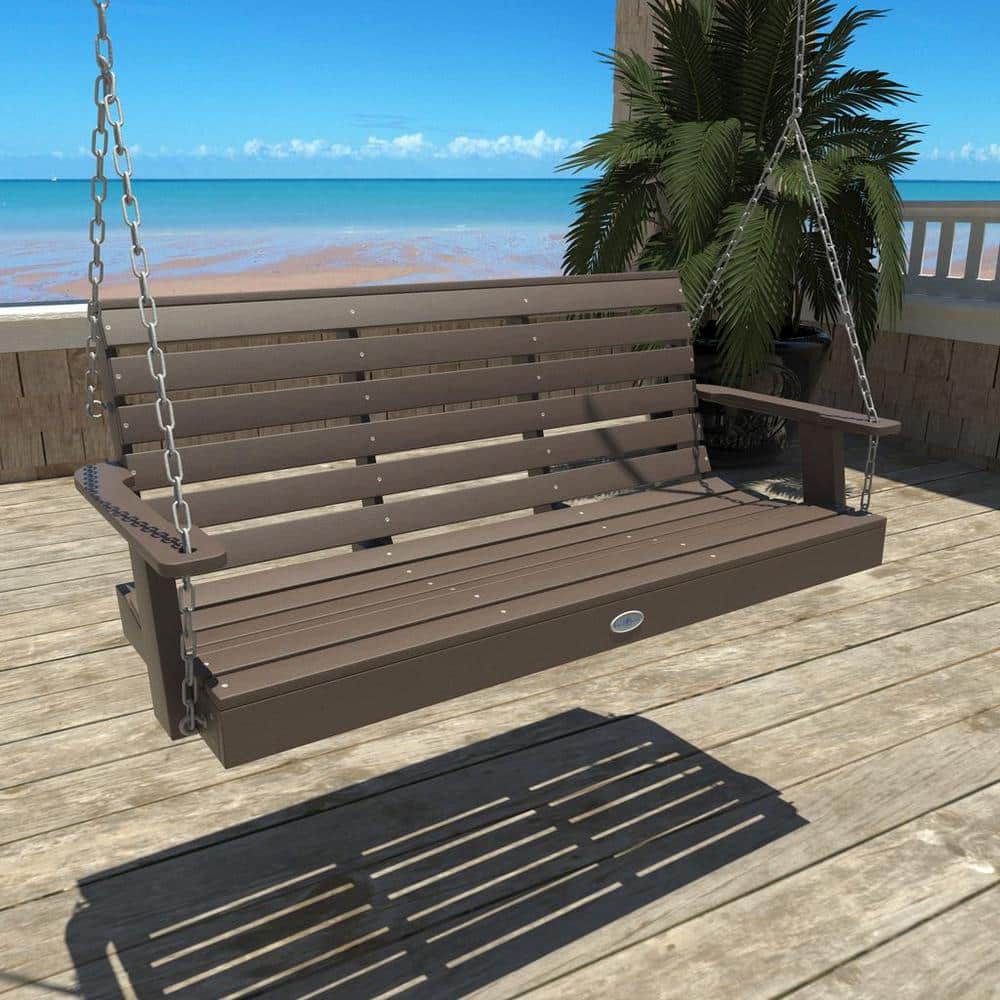 Highwood Riverside 5ft. 2-Person Mangrove Recycled Plastic Porch Swing BV-PORR1-MBR - The Home Depot