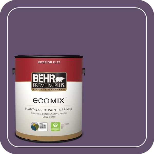 BEHR PREMIUM PLUS 1 gal. #660D-7 Blackberry Farm Flat EcoMix Plant ...