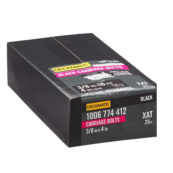 Reviews for DECKMATE 3/8 in. -16 x 4 in. Black Deck Exterior Carriage ...