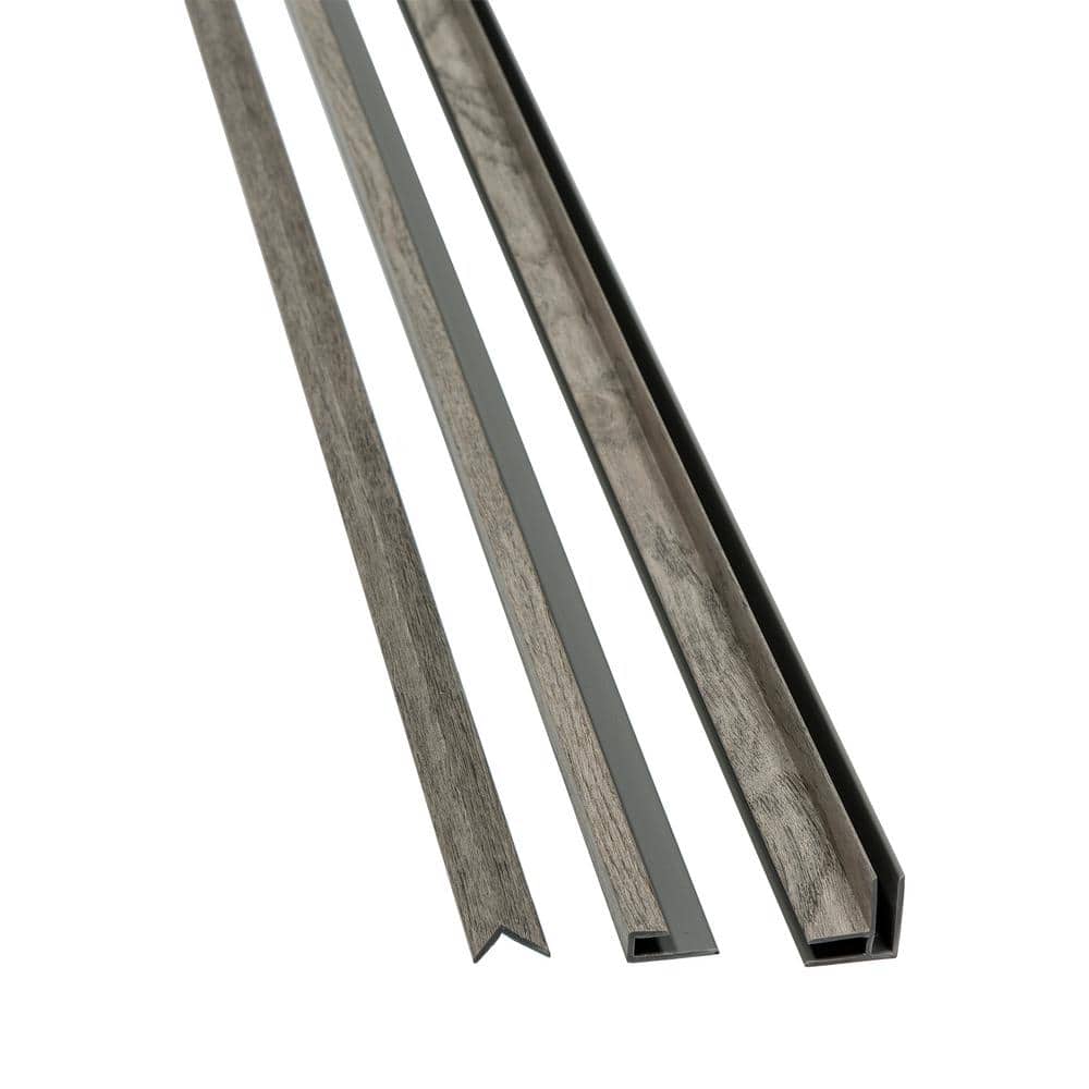 PALISADE Gray Oak 94 in. Vinyl Backsplash Accessory Trim Kit 17380 ...