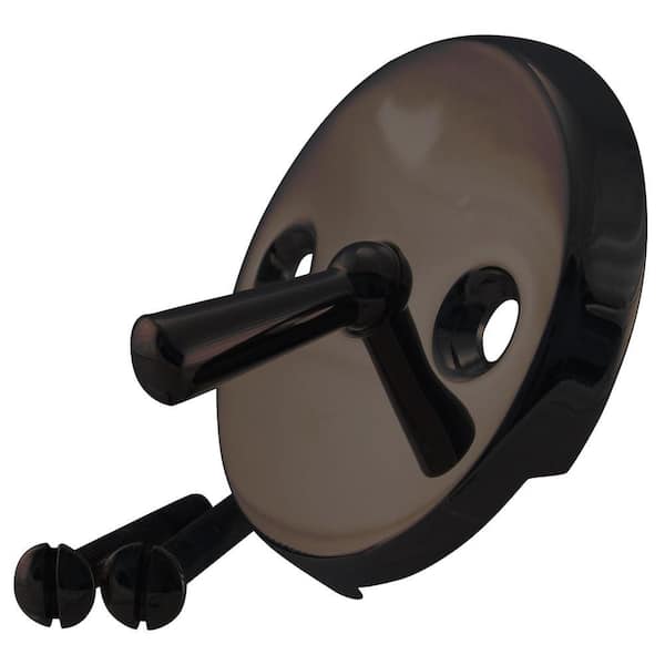 Westbrass 3-1/8 in. Two-Hole Trip Lever Overflow Face Plate and Screws ...